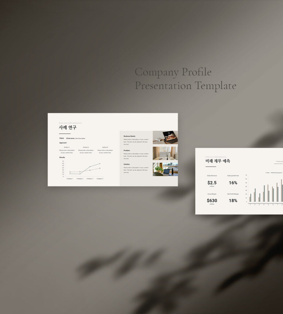 회사소개서 Ppt 템플릿 전문 비즈니스 프레젠테이션 깔끔한 Ppt 템플릿